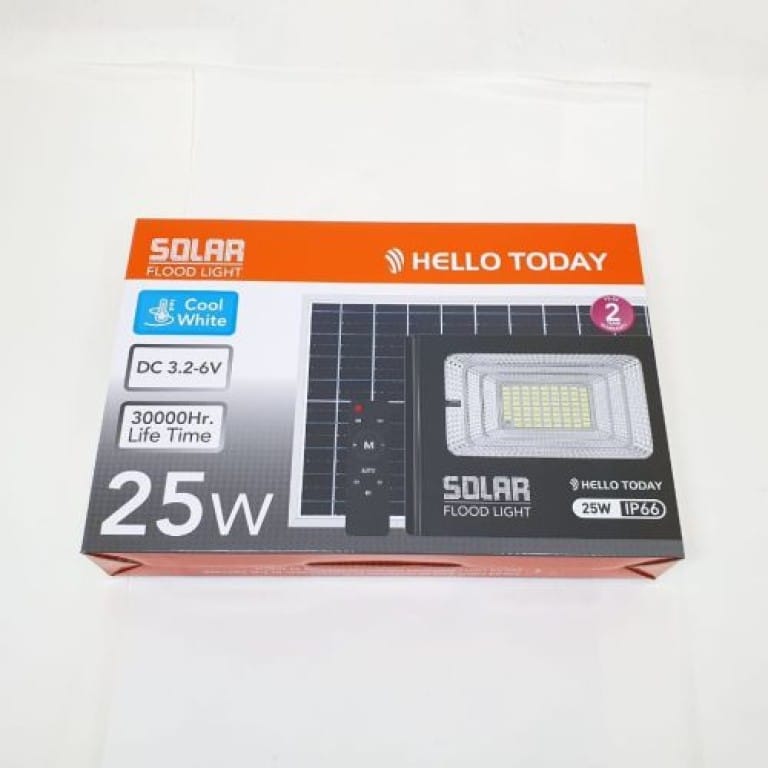 25w - Solar LED Flood Light (Hello Today) - Outlight Electrical