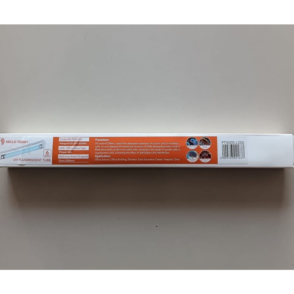UV Fluorescent Tube with Holder (Clear) - Hello Today - Outlight Electrical