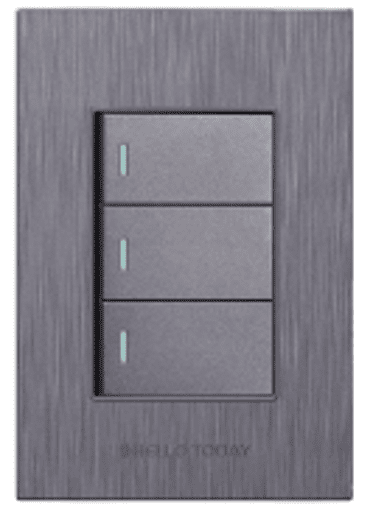 3 Lever Switch Charcoal Design 2×4 – Hello Today - Outlight Electrical
