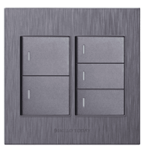 5 Lever Switch Charcoal Design 4×4 – Hello Today - Outlight Electrical