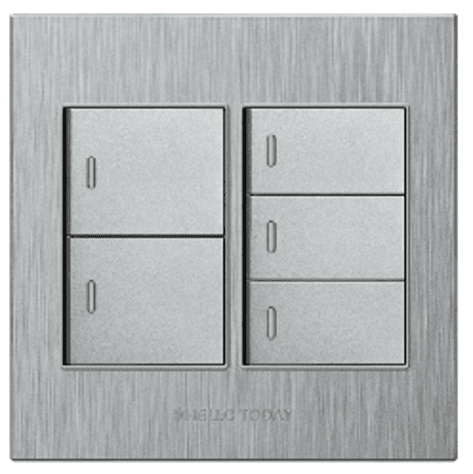 5 Lever Switch Titanium Design 4×4 – Hello Today - Outlight Electrical