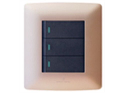 3 Lever Switch Rose Gold/Black 2×4 (Hello Today) - Outlight Electrical